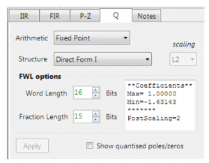 Implementierung Biquad-IIR-Filtern ASN Filter Designer Arm CMSIS-DSP