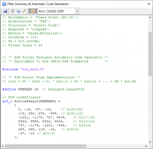Implementing FIR filters with the ASN Filter Designer and the Arm CMSIS ...